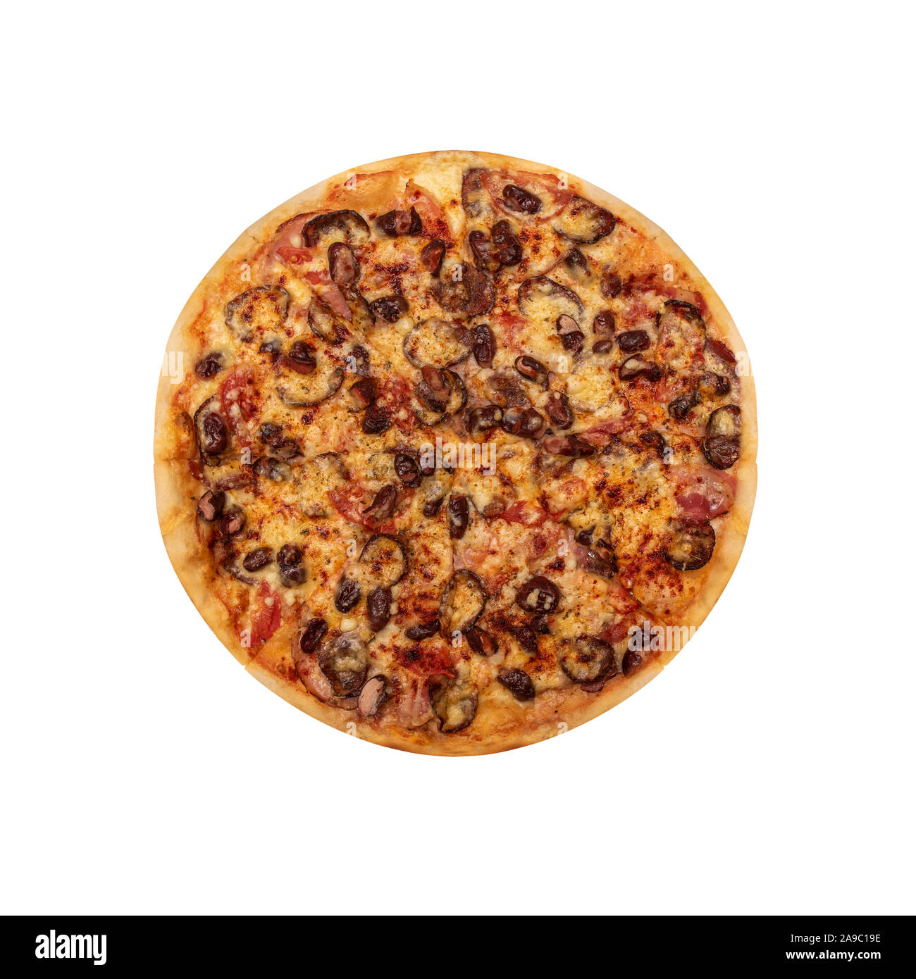 Pizza isolated on white background Stock Photo - Alamy