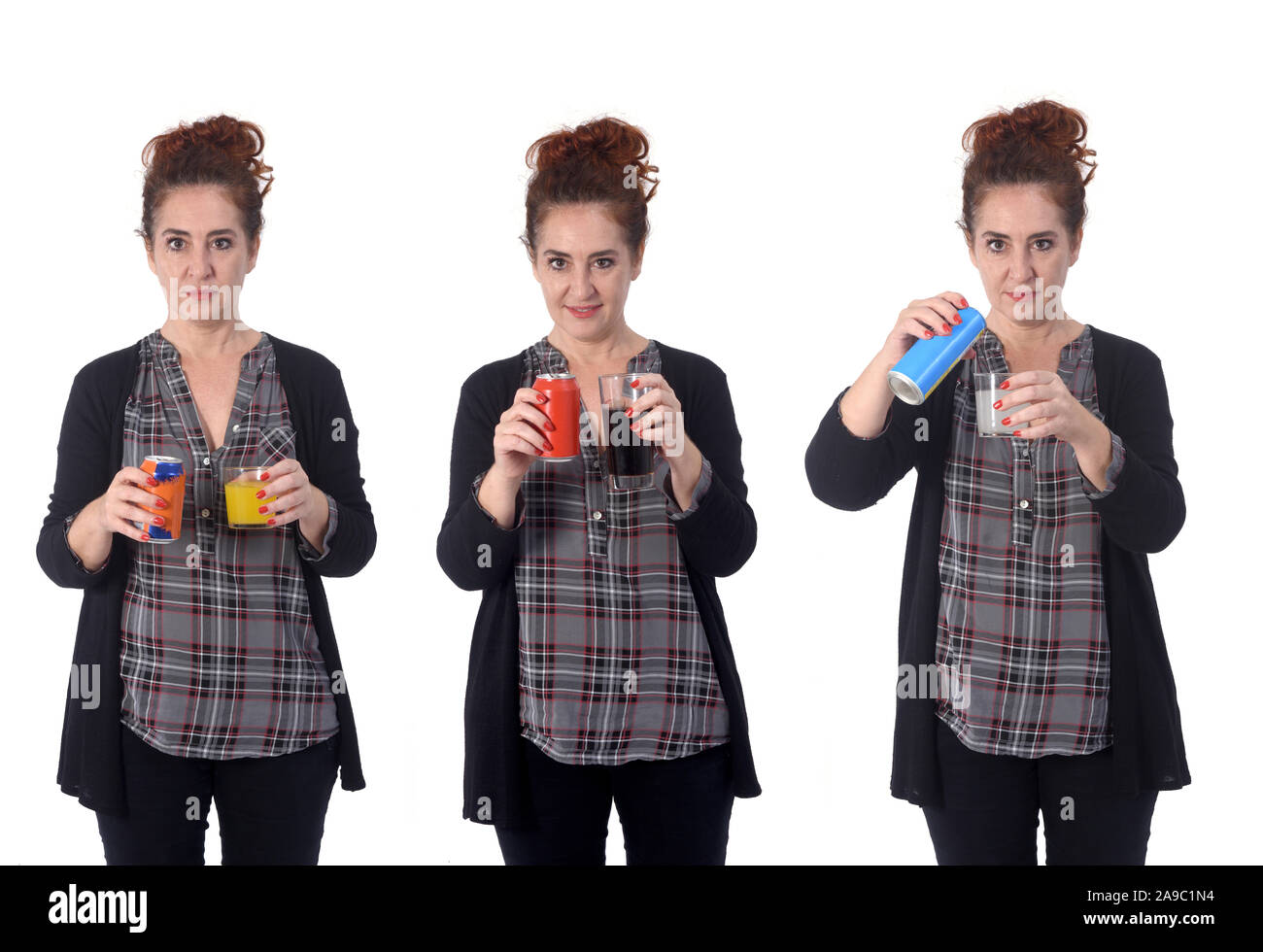 Woman drinking soda can hi-res stock photography and images - Alamy