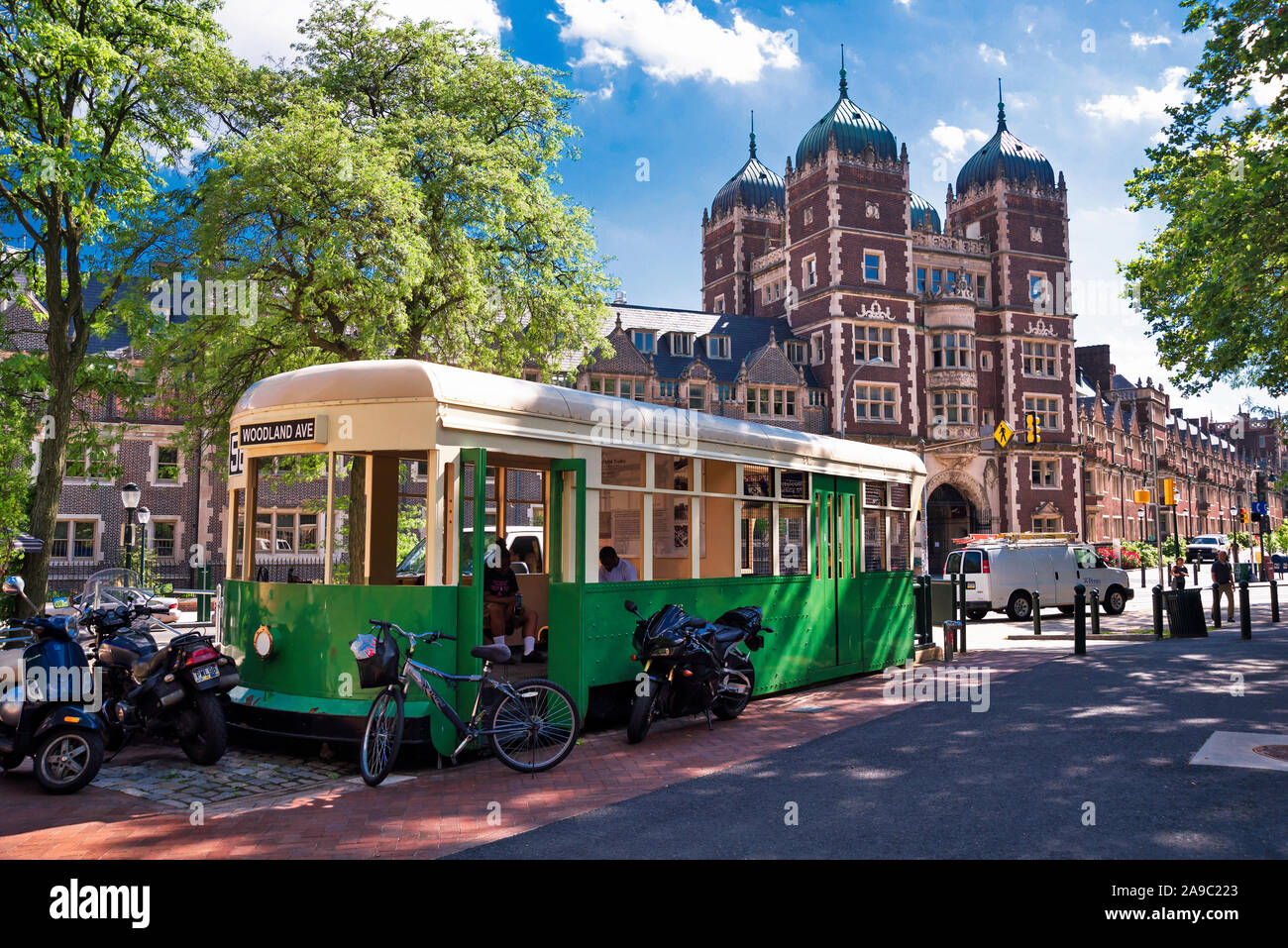 The original subway stop in a bus near the Penn University ...