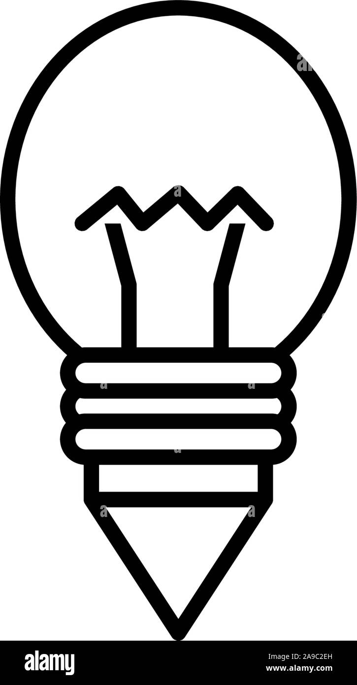 light bulb creativity idea icon line style illustration Stock Vector ...