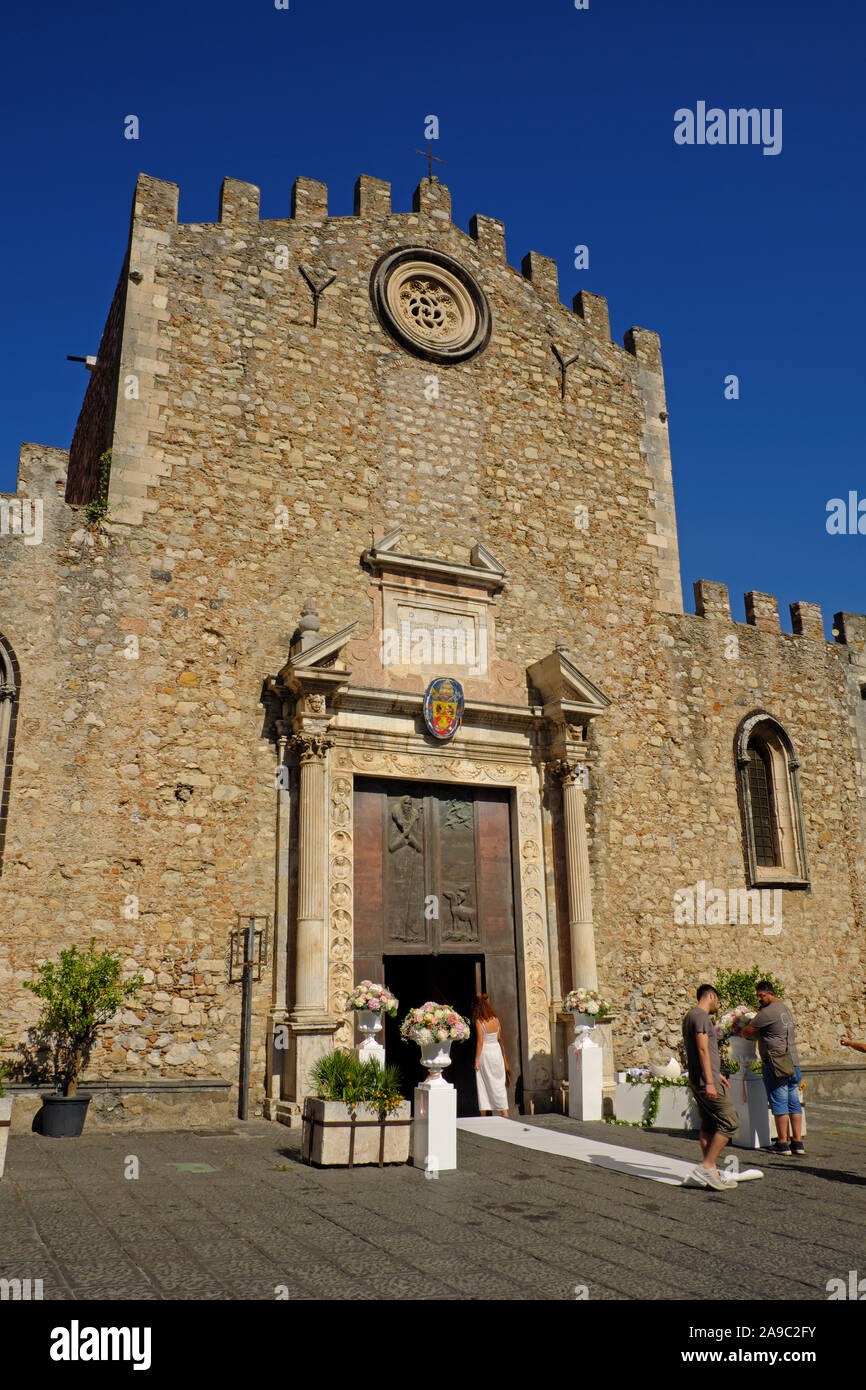 Duomo (Cathedral) of Taormina, Sicily. Photographed on 9/1/2019 Stock ...