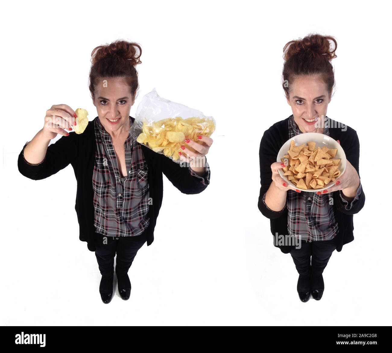 Female healthy snacks Cut Out Stock Images & Pictures - Alamy