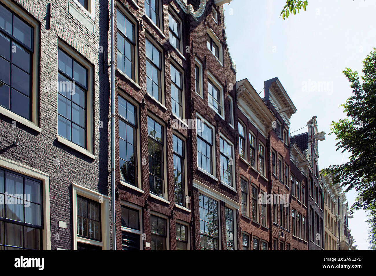 View of historical, traditional and typical buildings showing Dutch ...