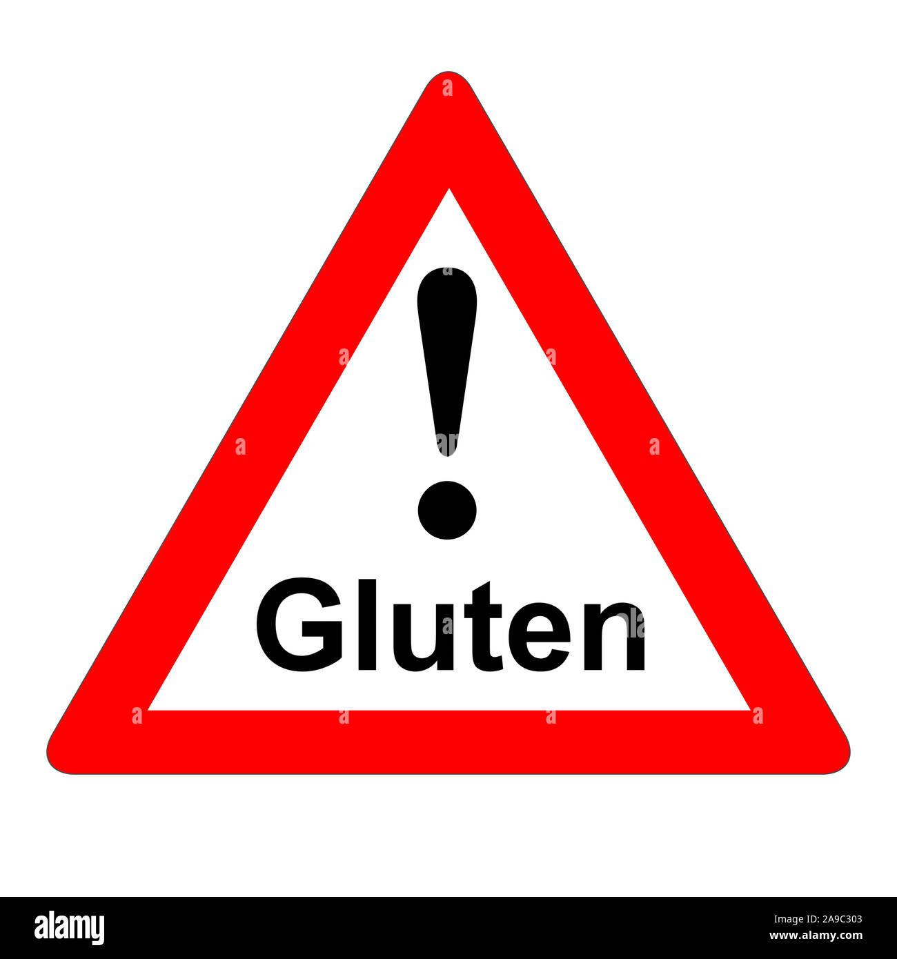 Gluten and warning sign isolated against white background Stock Photo ...