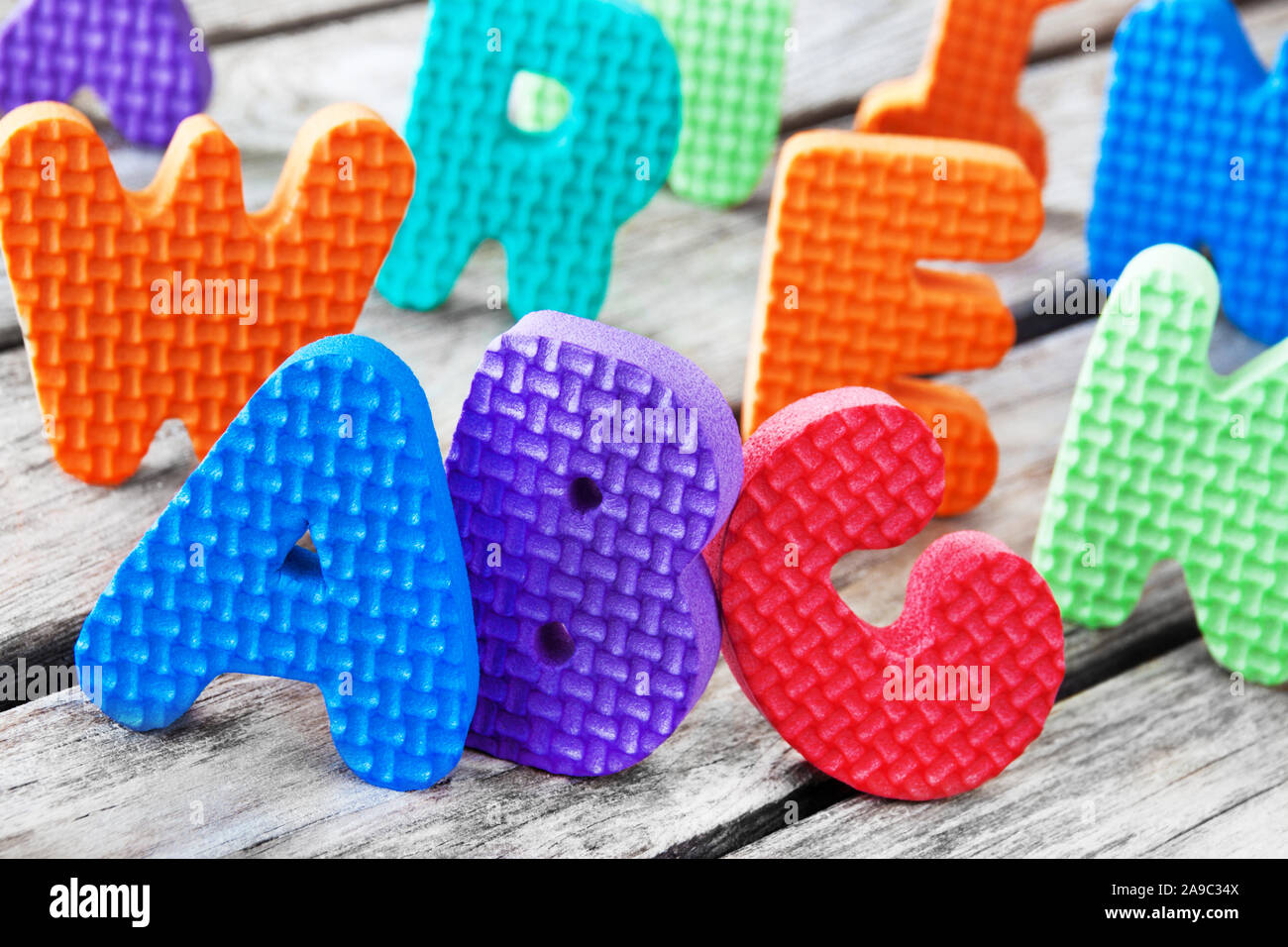 Children letter game Stock Photo - Alamy