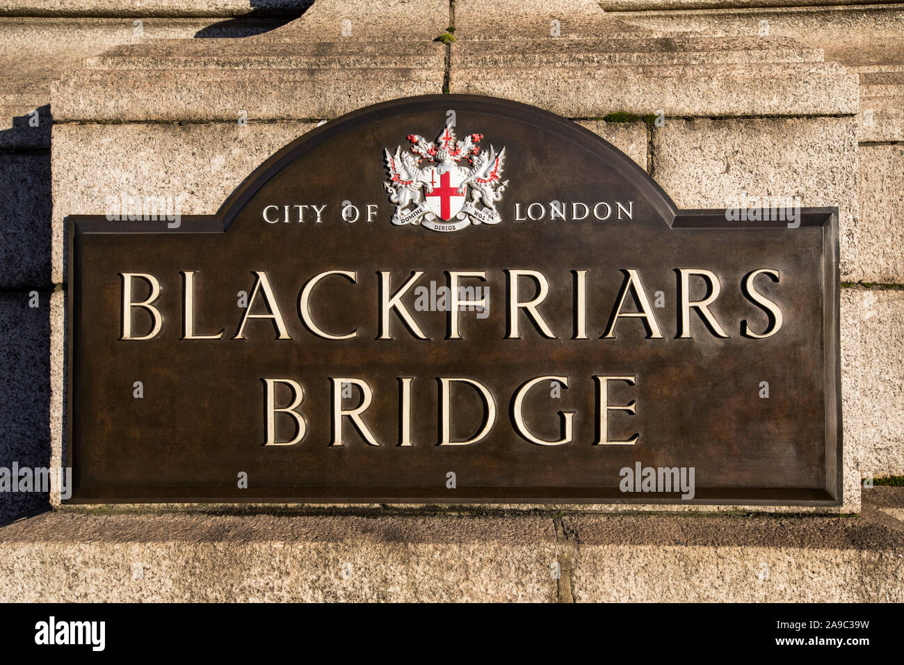 London, UK - January 28th 2019: The sign on the historic Blackfriars ...