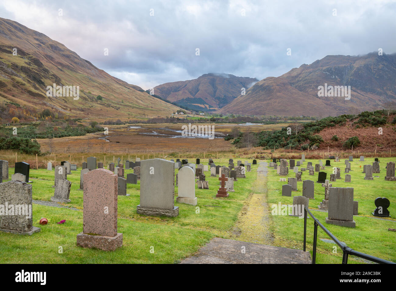 Clachan Durch Burial Ground, Morvich, Kintail, Highlands Stock Photo ...
