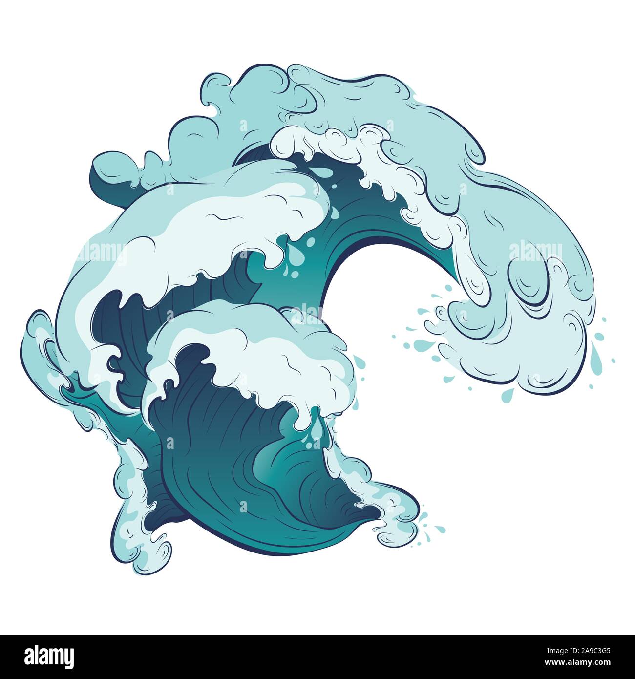 Rushing water background Stock Vector Images - Alamy