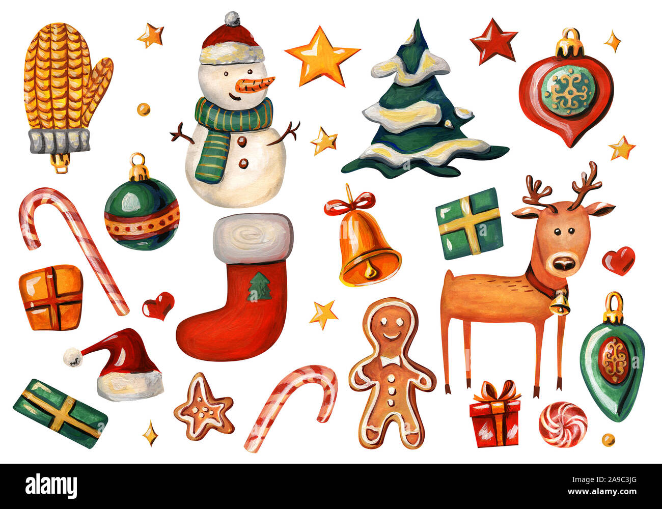 Christmas symbols set hi-res stock photography and images - Alamy
