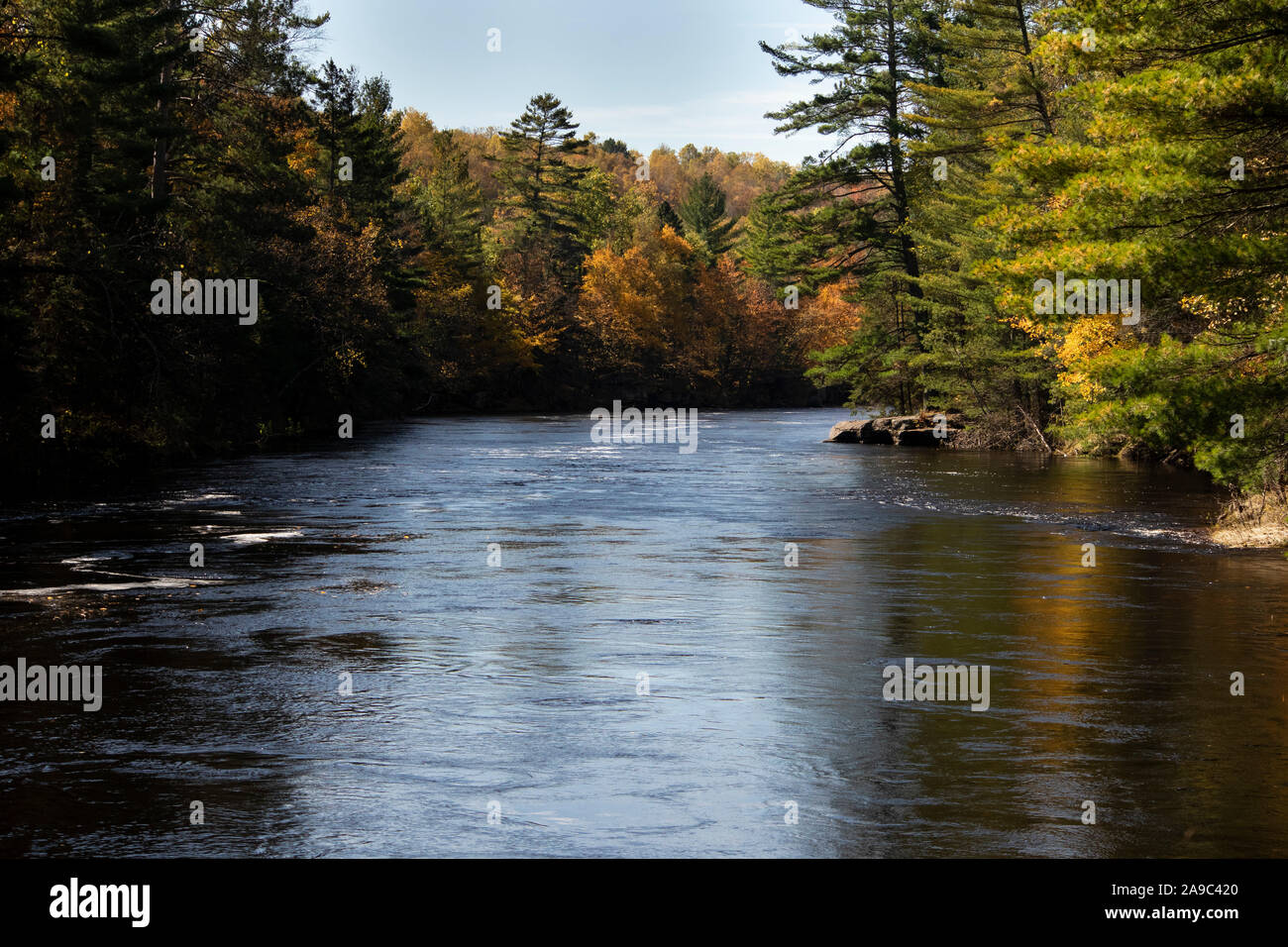 fall color along Kettle River Stock Photo - Alamy
