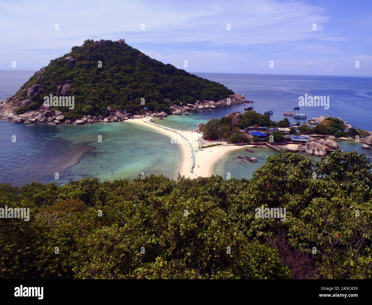 Tao island, Thailand - April 25, 2013: View point from top of mountain ...