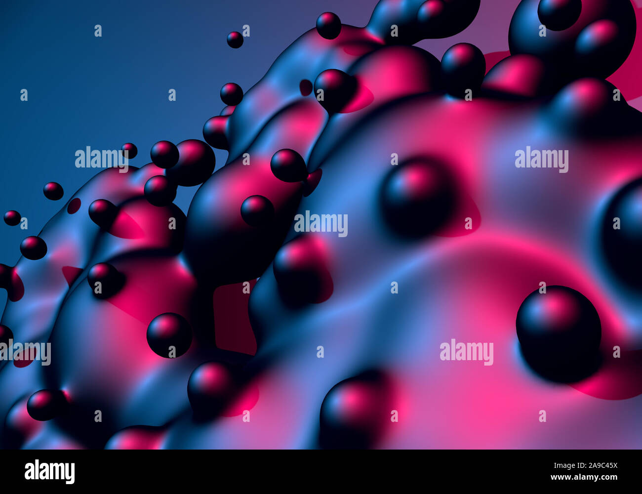 Abstract neon glowing balls drops hi-res stock photography and images ...