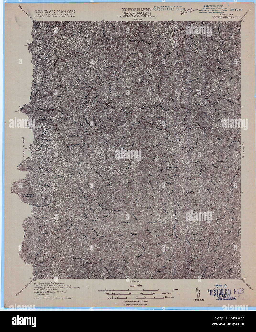 1916 kentucky map hi-res stock photography and images - Alamy