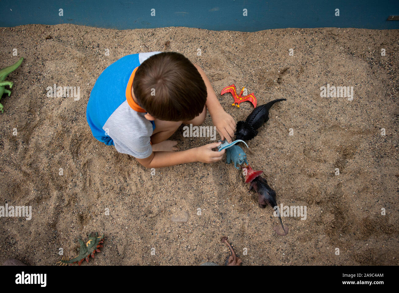boy playing in sandbox Stock Photo - Alamy
