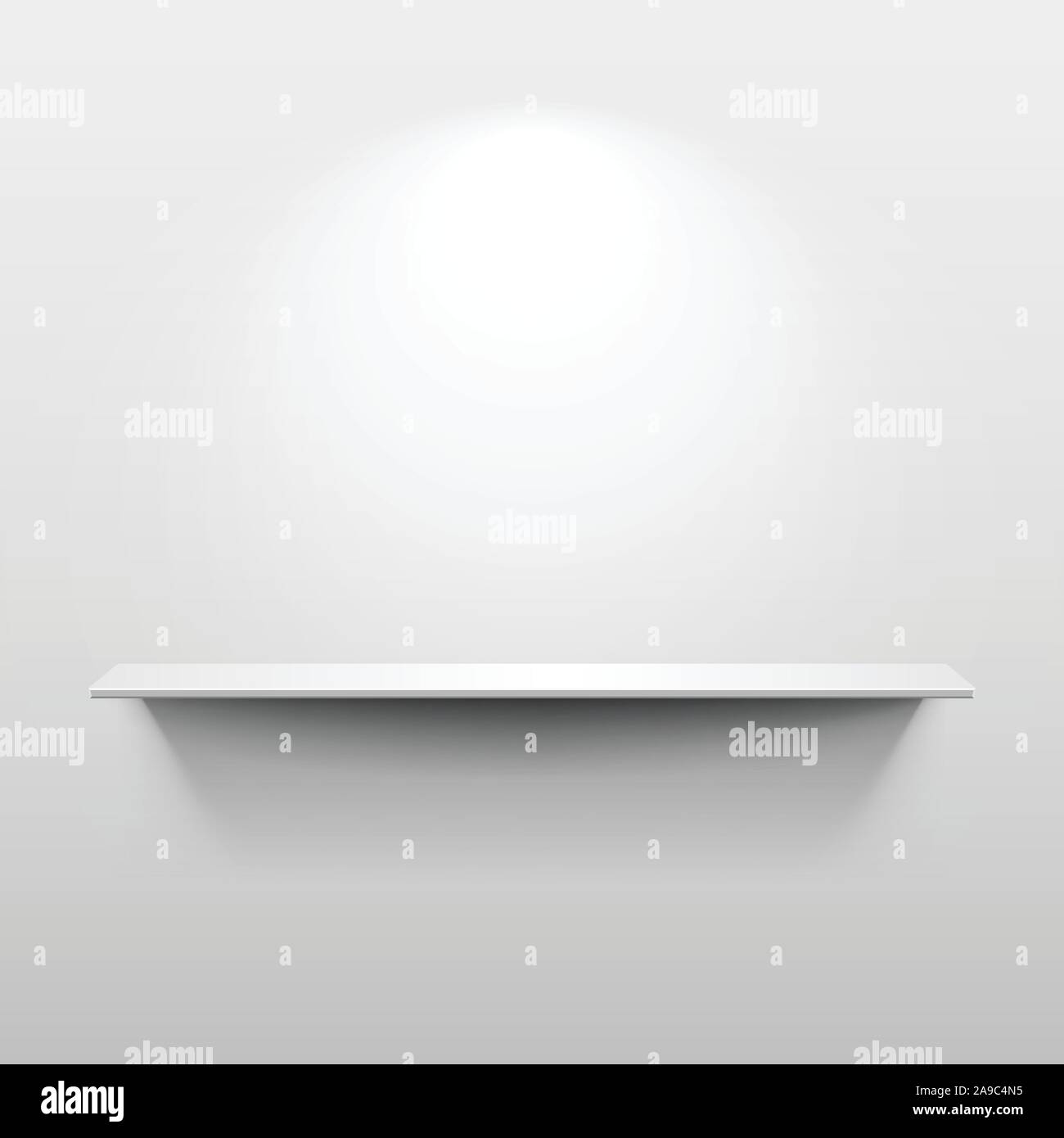 Shelf with shadow in empty white room Stock Vector Image & Art - Alamy