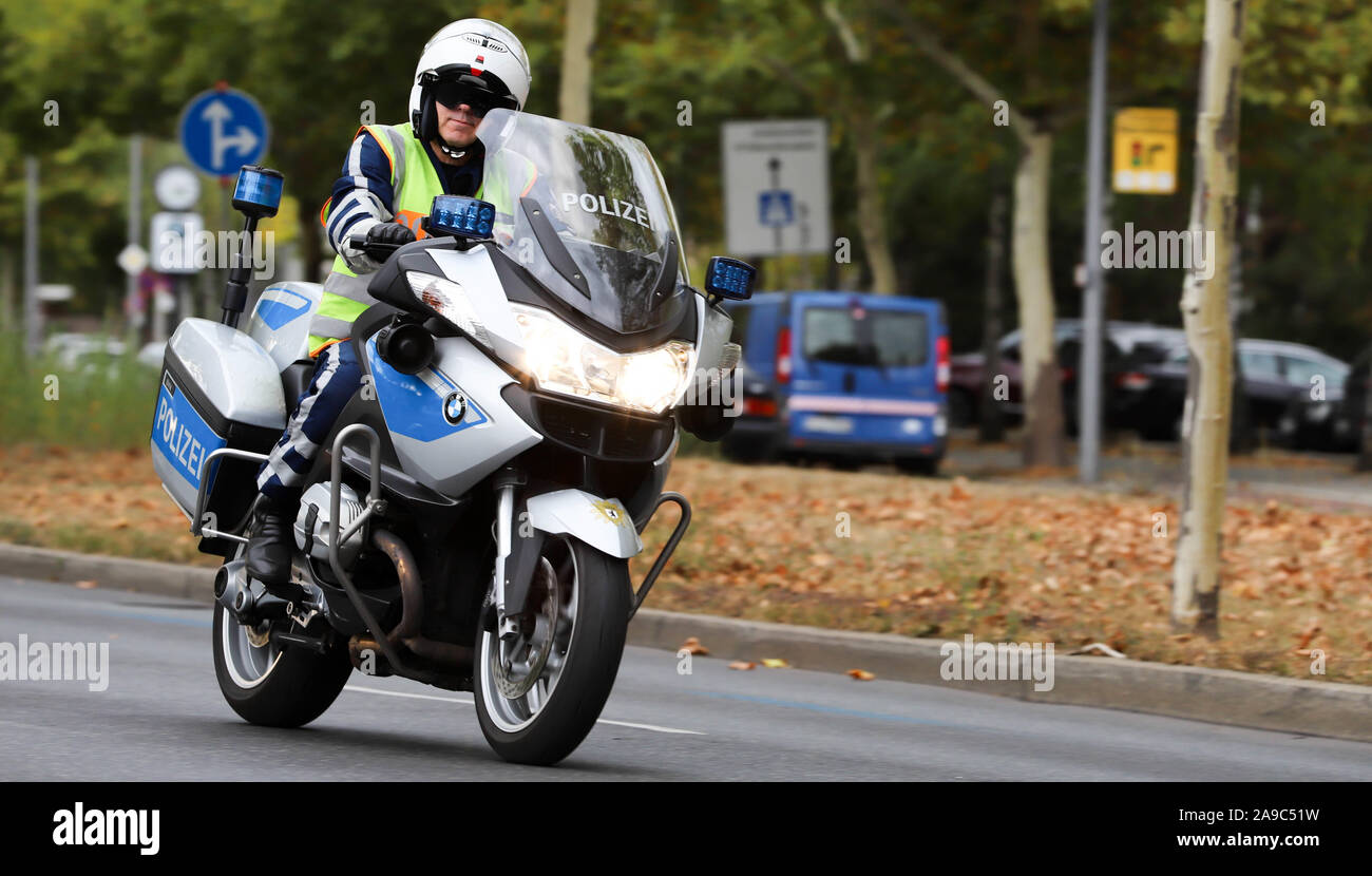Berlin, Berlin / Germany, September 15, 2018. Berlin police officers on ...