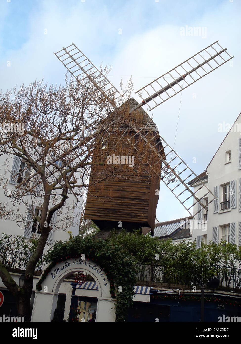 Paris, France - December 15, 2012: Moulin rouge street view, Montmartre ...