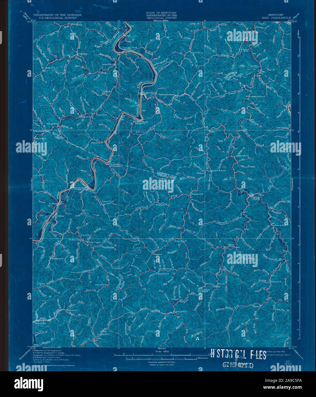 1916 kentucky map hi-res stock photography and images - Alamy