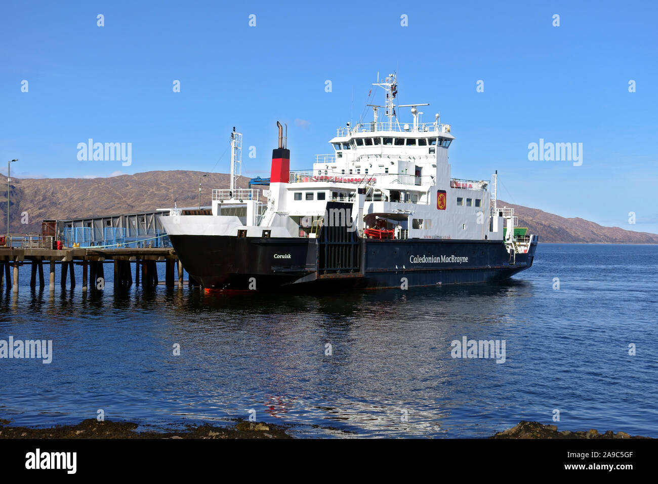 MV Coruisk, Calmac ferry, at Craignure ferry terminal on the Isle of ...
