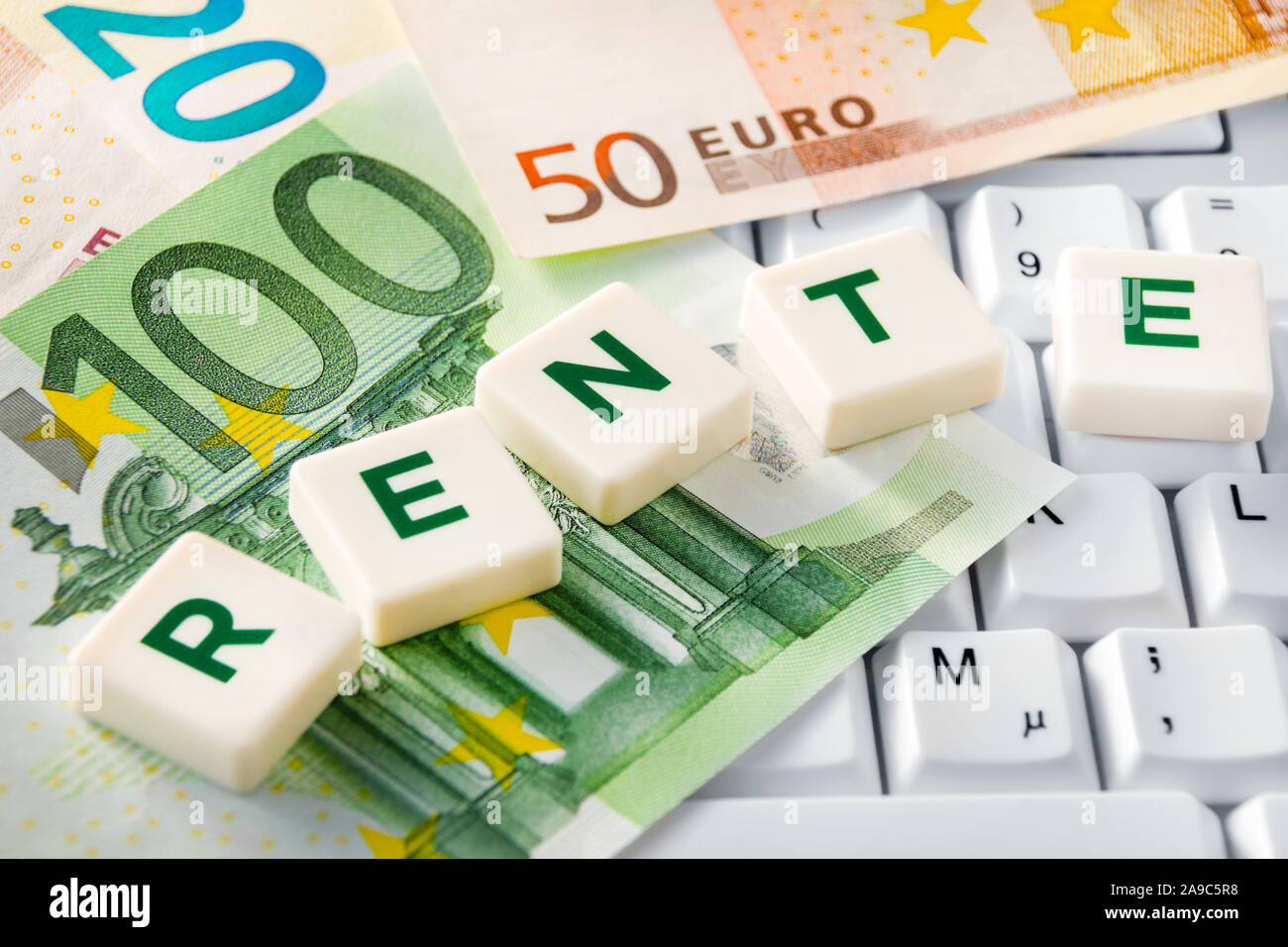 German Retirement and Euro Banknotes concept Stock Photo - Alamy