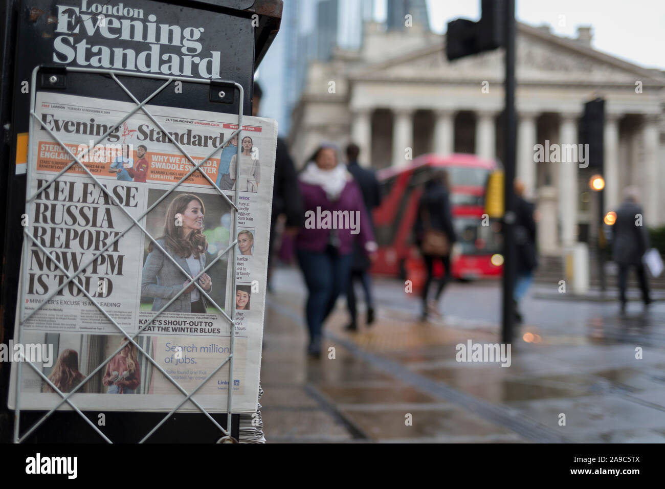 Evening Standard London Newspaper Headlines High Resolution Stock ...
