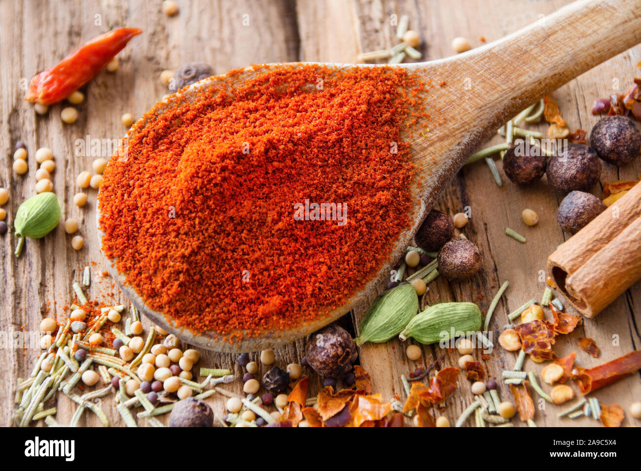 Pepper Paprica Powder Stock Photo - Alamy