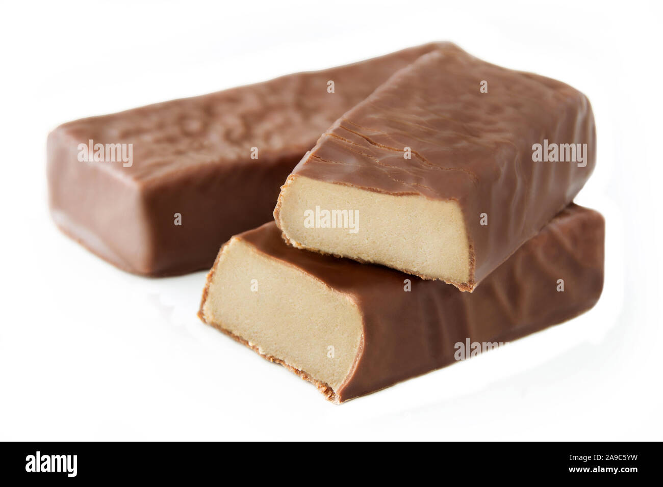 Protein Bars isolated against white background Stock Photo - Alamy