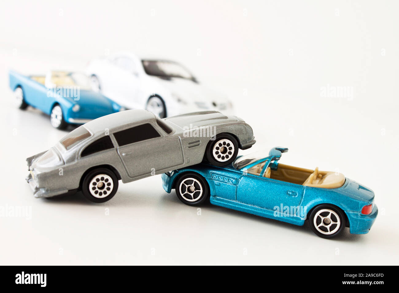 Car crash with car models Stock Photo - Alamy