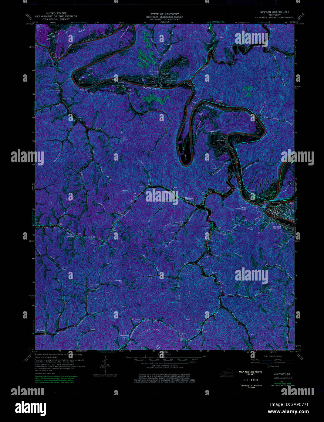 Jackson kentucky map hi-res stock photography and images - Alamy