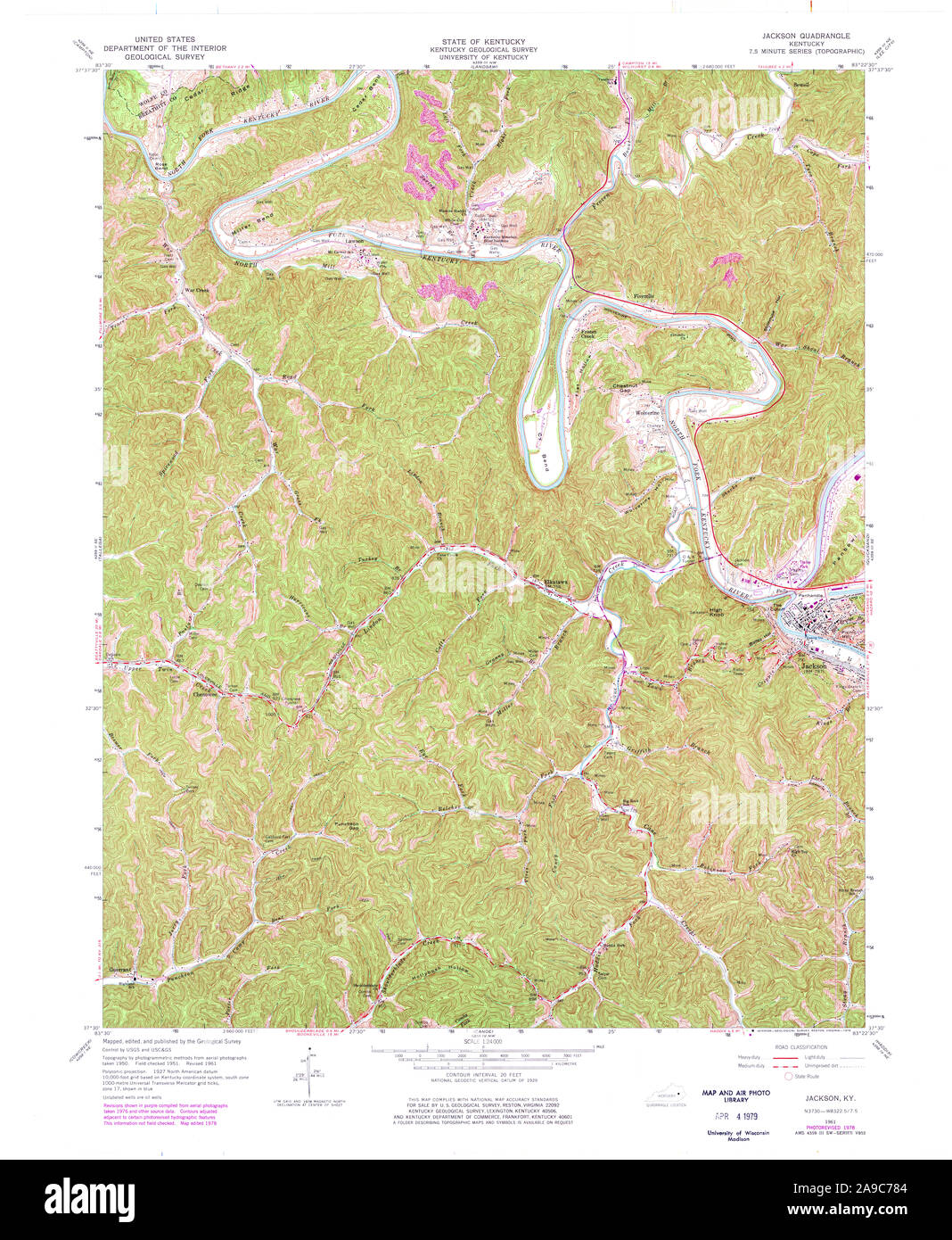 Jackson kentucky map hi-res stock photography and images - Alamy