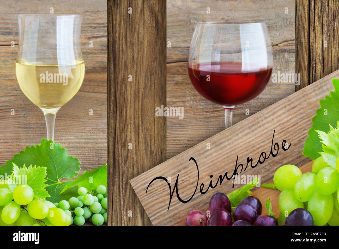 German wine tasting label Stock Photo - Alamy