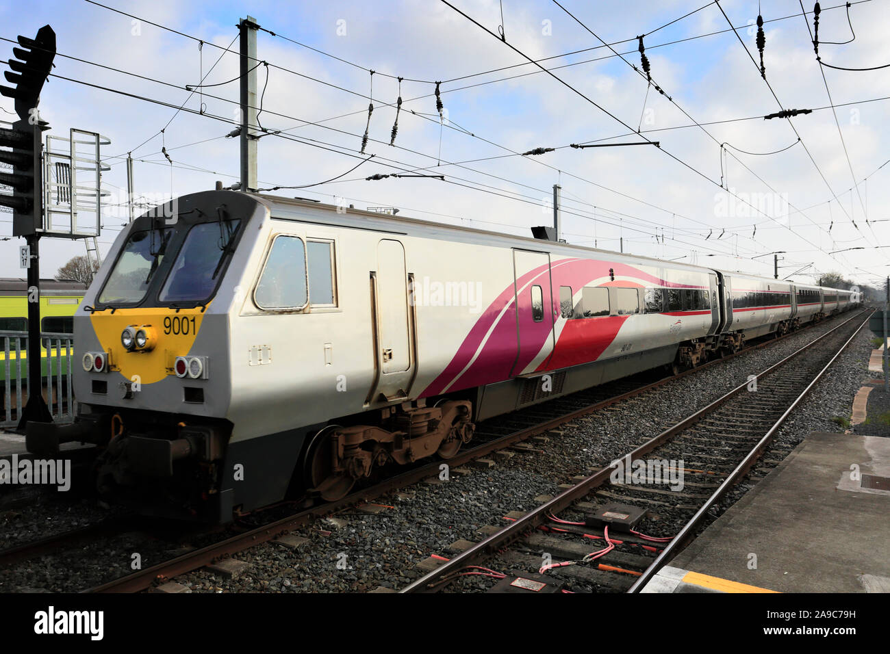 An Enterprise Rail train at Clontarf Road railway station, Dublin City ...