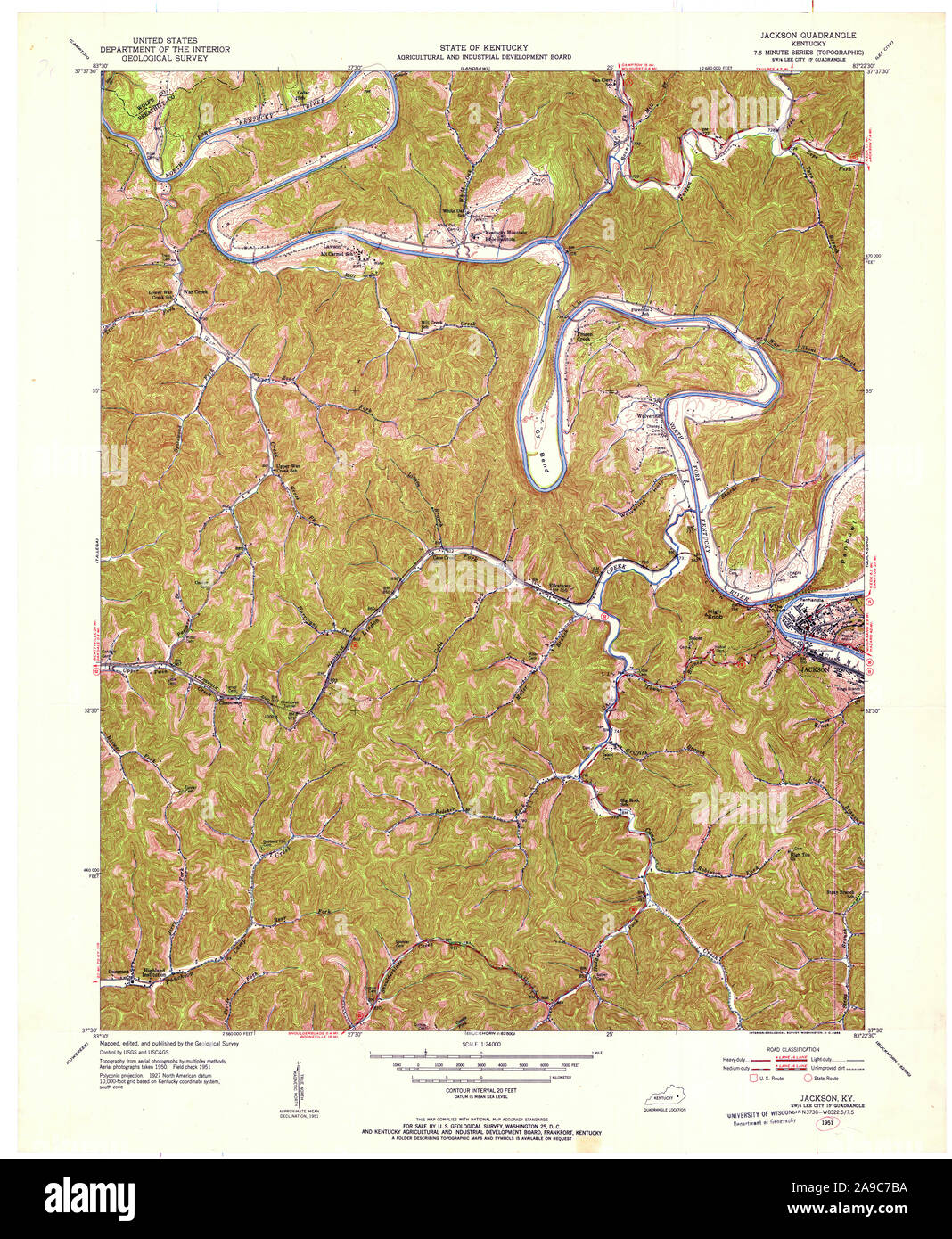 Jackson kentucky map hi-res stock photography and images - Alamy