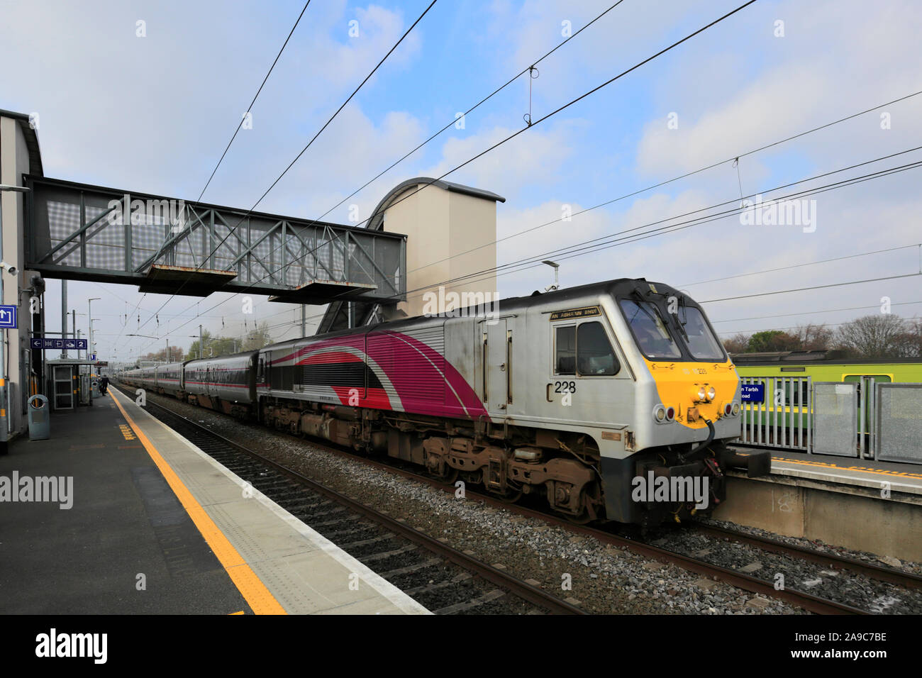 An Enterprise Rail train at Clontarf Road railway station, Dublin City ...