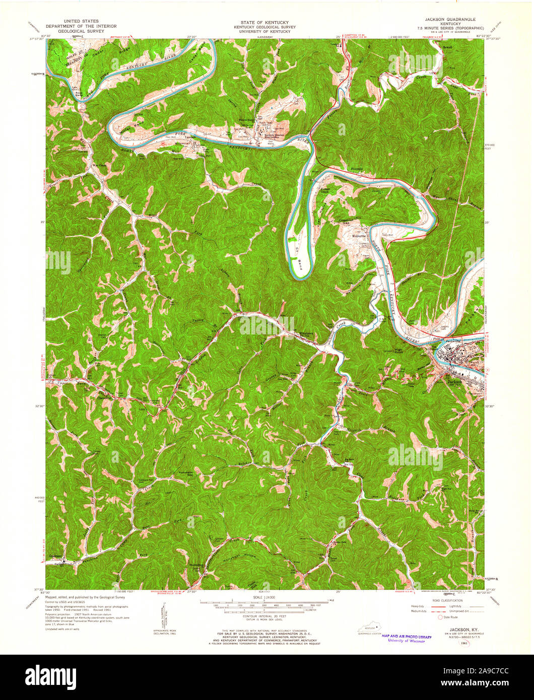 Jackson kentucky map hi-res stock photography and images - Alamy