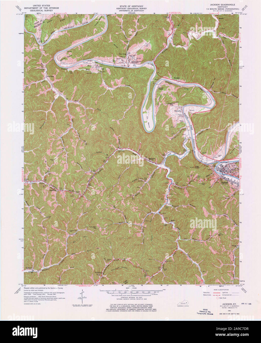 Jackson kentucky map hi-res stock photography and images - Alamy