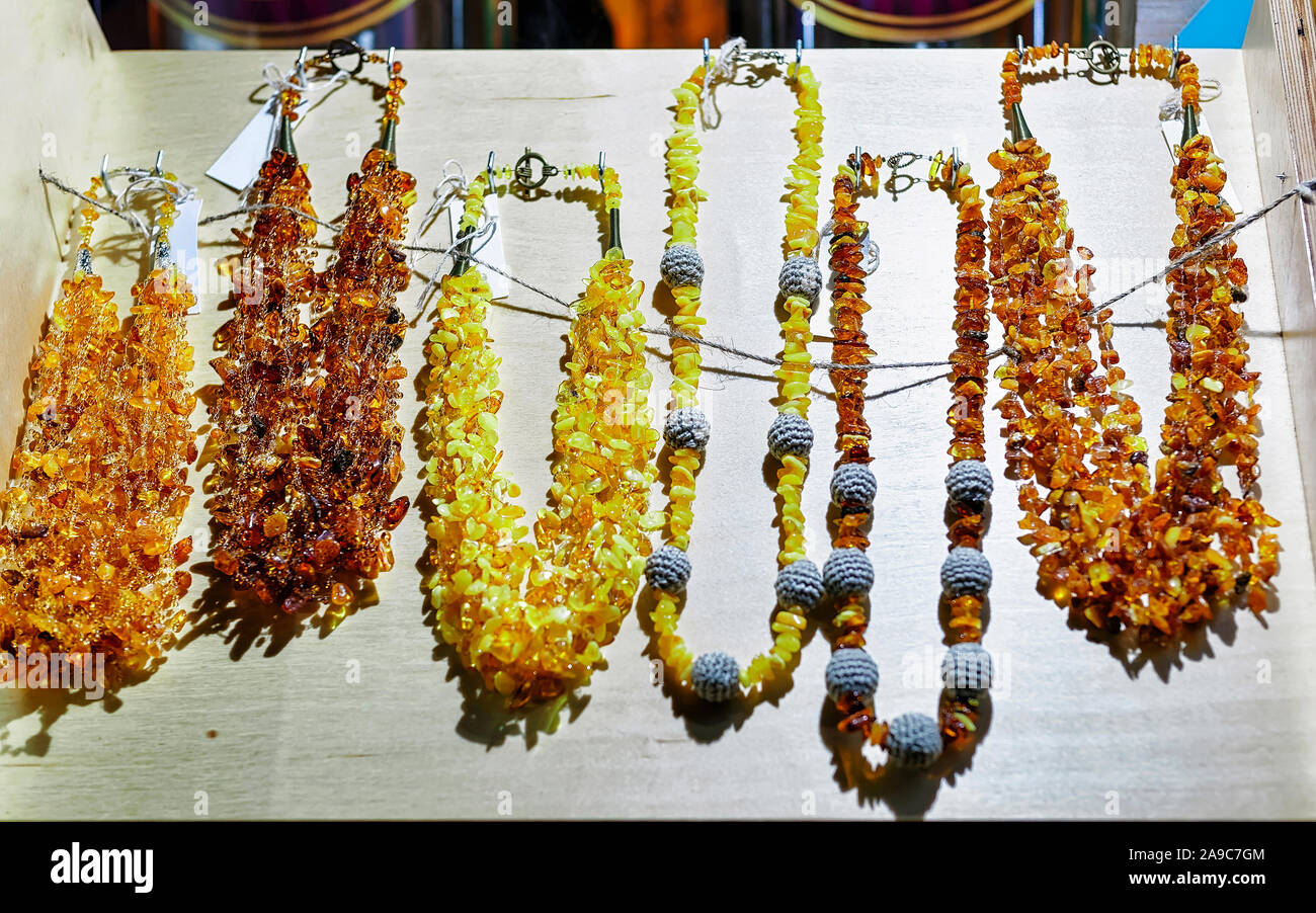 Latvia riga baltic amber jewelry hi-res stock photography and images ...