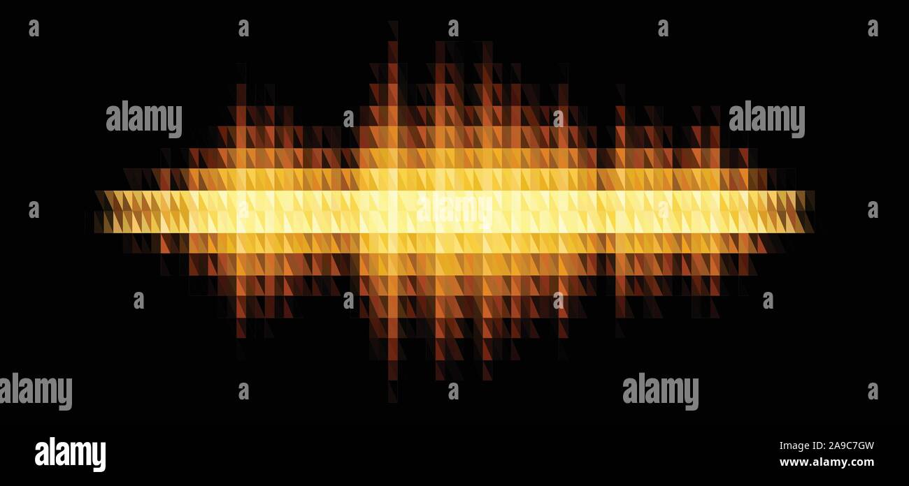 Audio or music shiny sound waveform with triangular filter Stock Vector ...