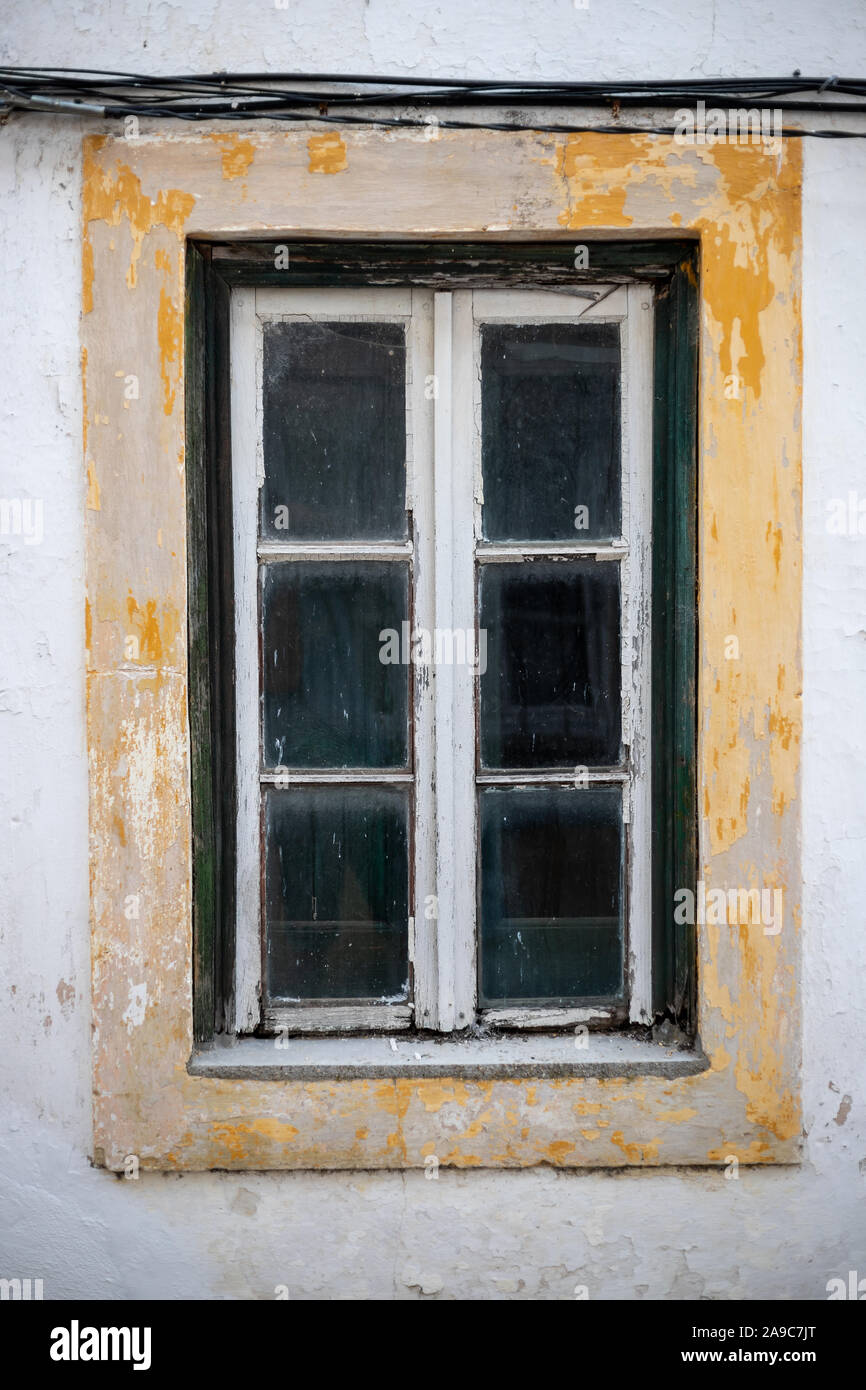 old window of abandoned house in ruins Stock Photo - Alamy