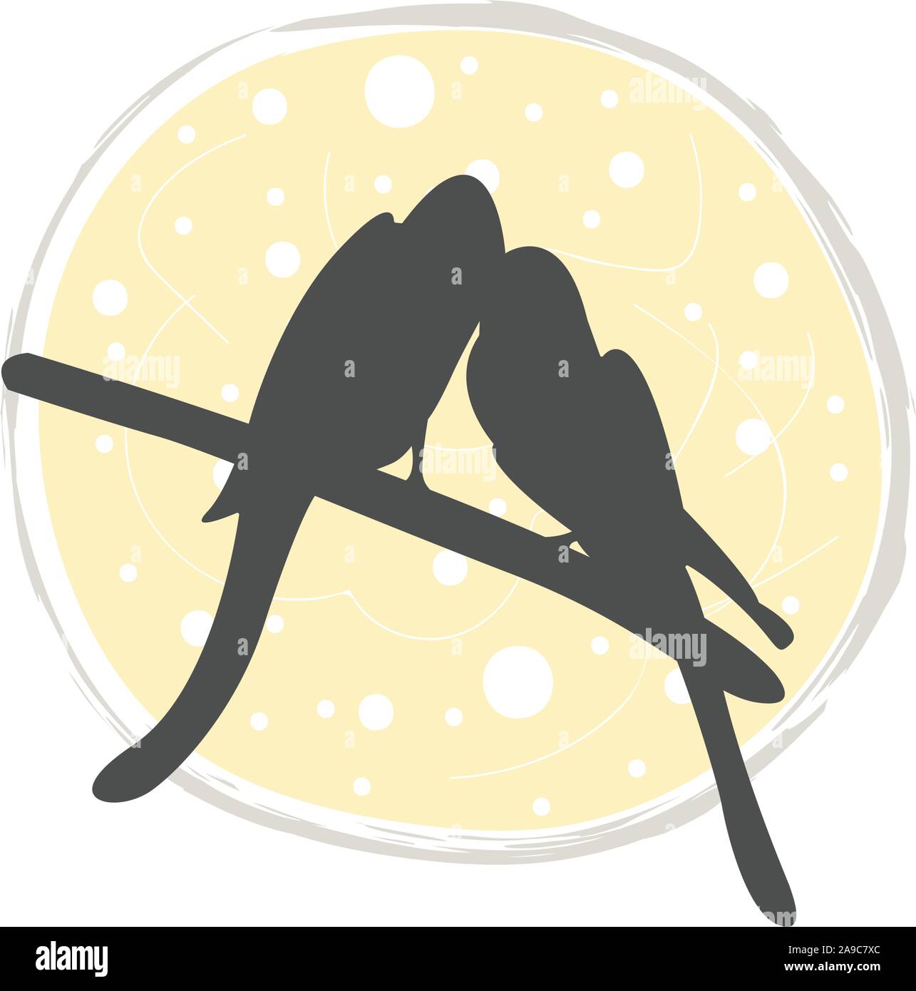 Two bird Flat Icon. Vector Illustration Stock Vector Image & Art - Alamy