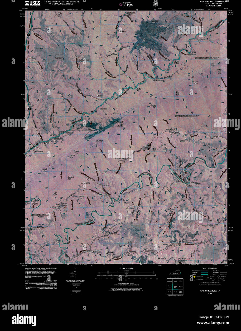 Jenkins kentucky map hi-res stock photography and images - Alamy