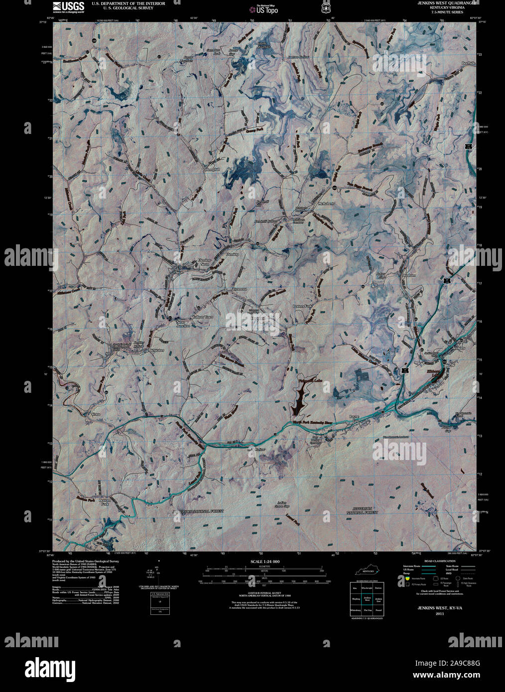 Jenkins kentucky map hi-res stock photography and images - Alamy