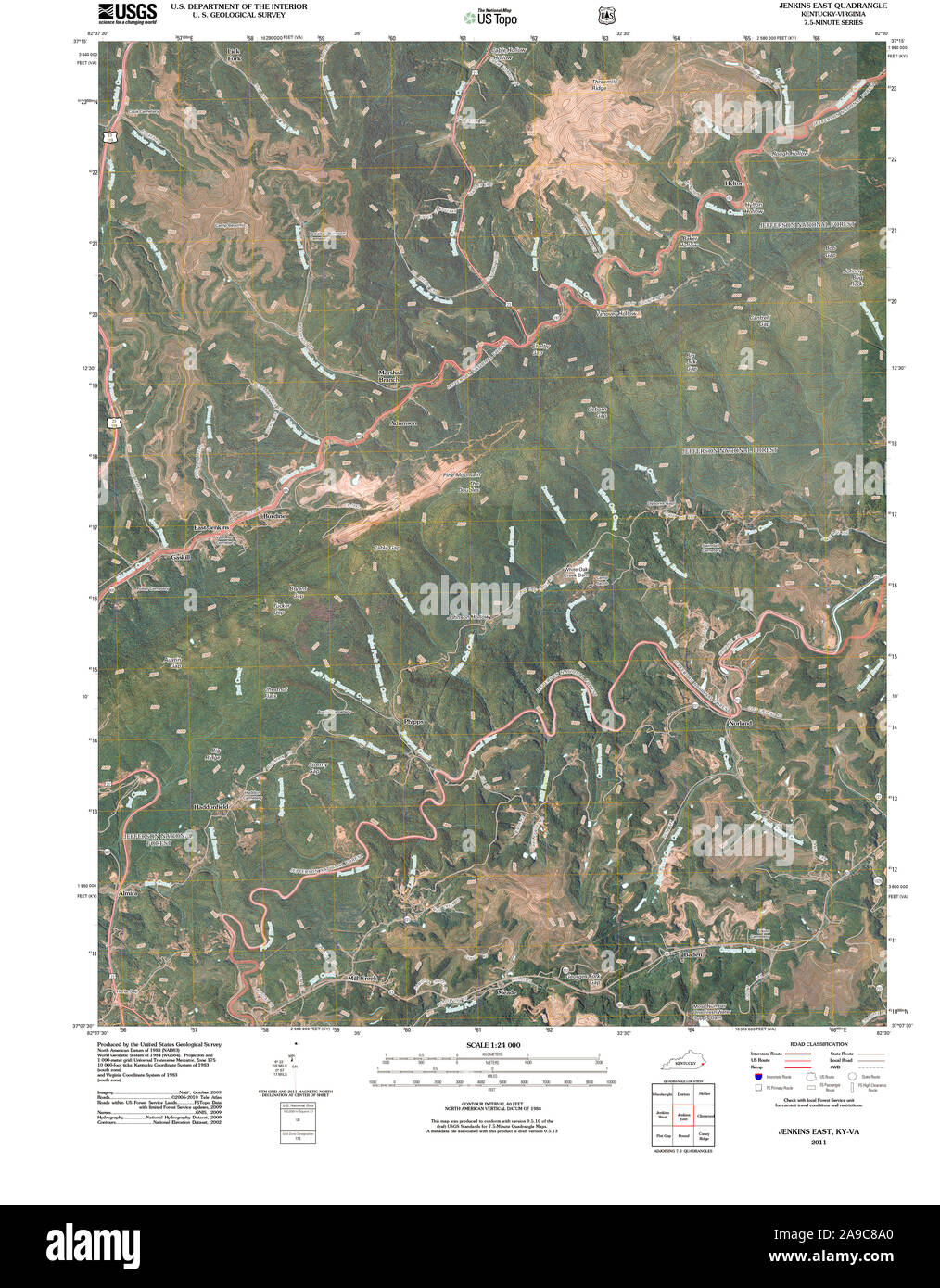 Jenkins kentucky map hi-res stock photography and images - Alamy