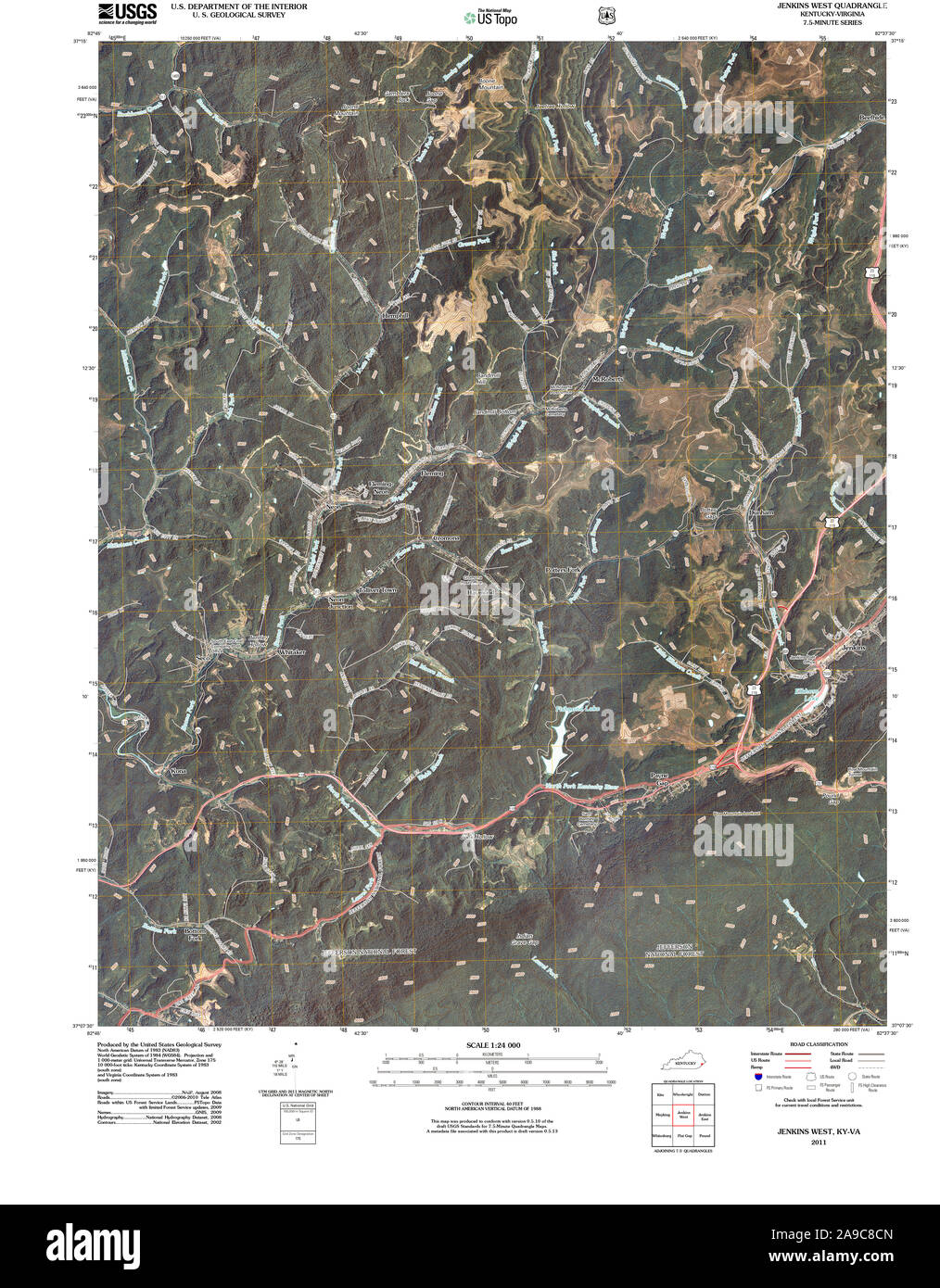 Jenkins kentucky map hi-res stock photography and images - Alamy