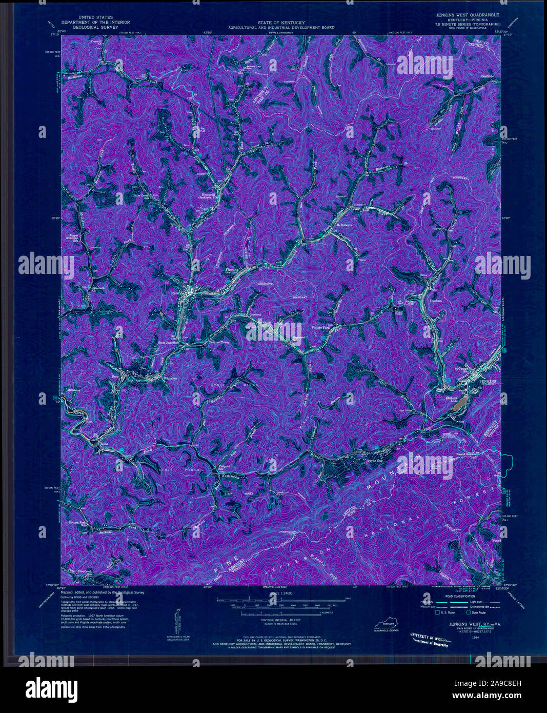 Jenkins kentucky map hi-res stock photography and images - Alamy