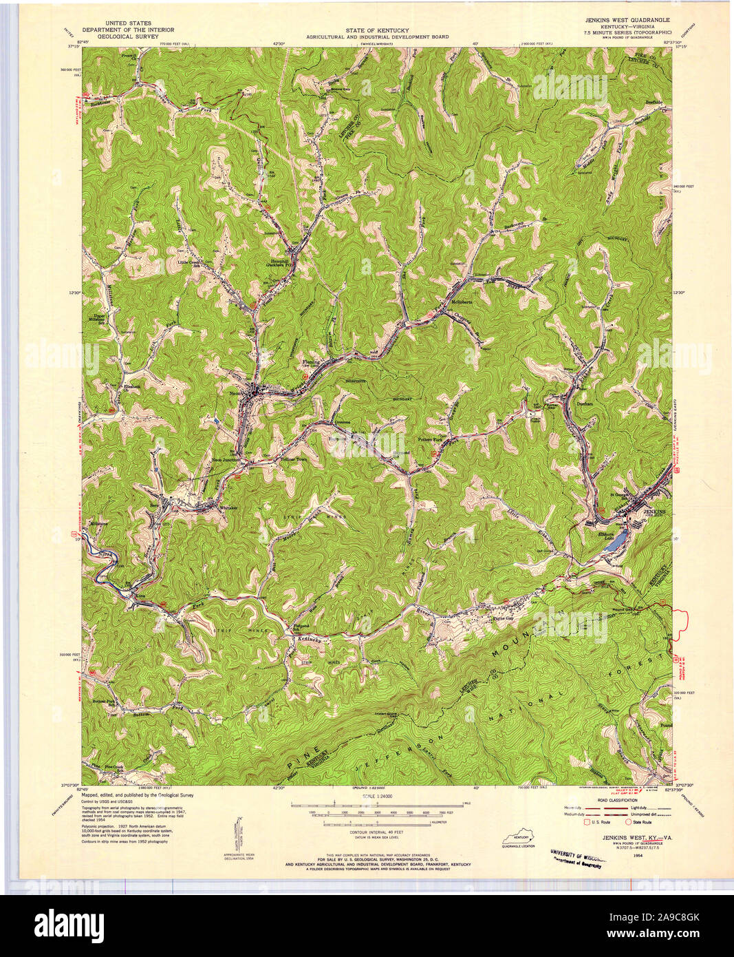 Jenkins kentucky map hi-res stock photography and images - Alamy
