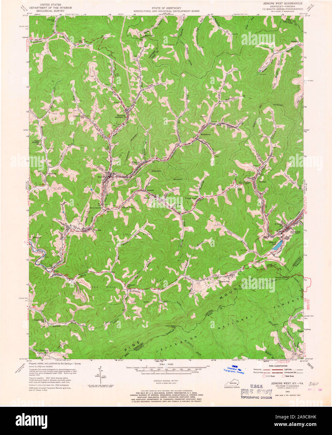 Jenkins kentucky map hi-res stock photography and images - Alamy