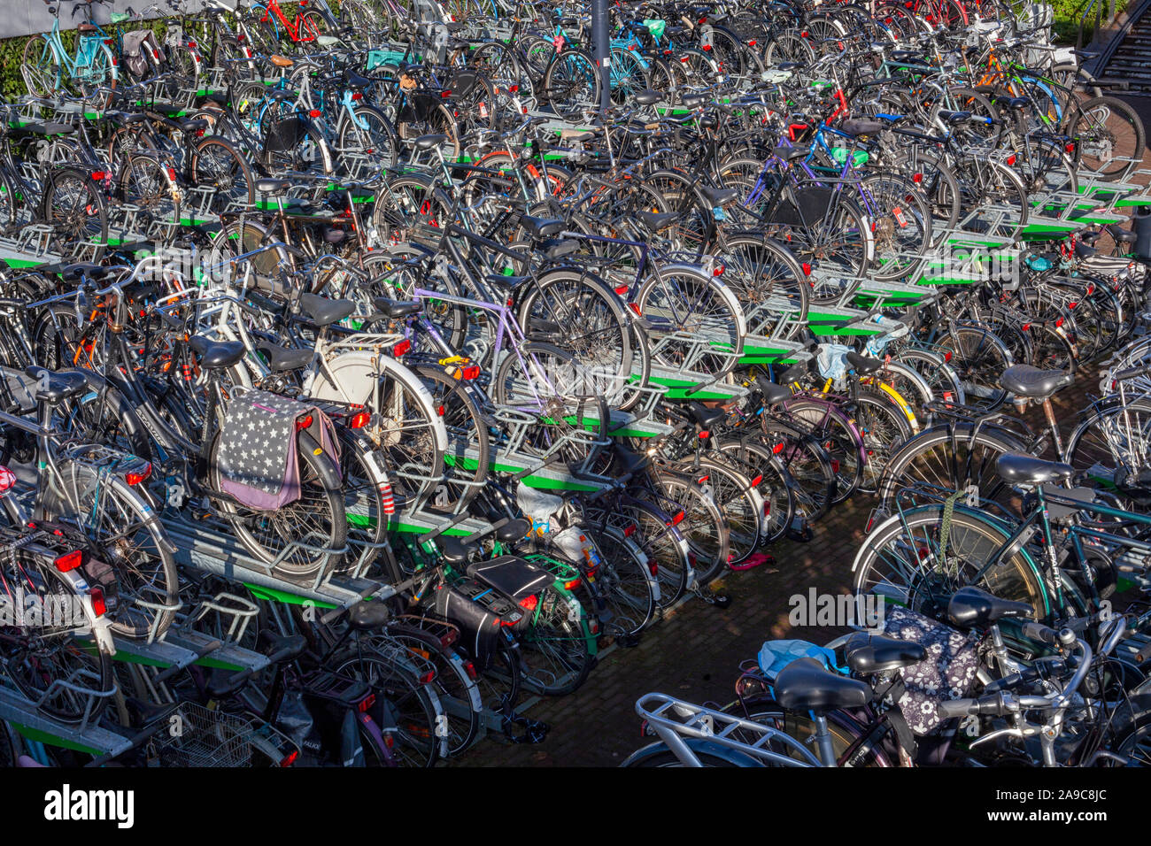 bicycle parking open air multi storey, netherlands Rotterdam Stock ...