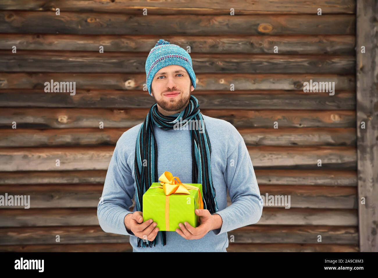 Unshaven man present box hi-res stock photography and images - Alamy