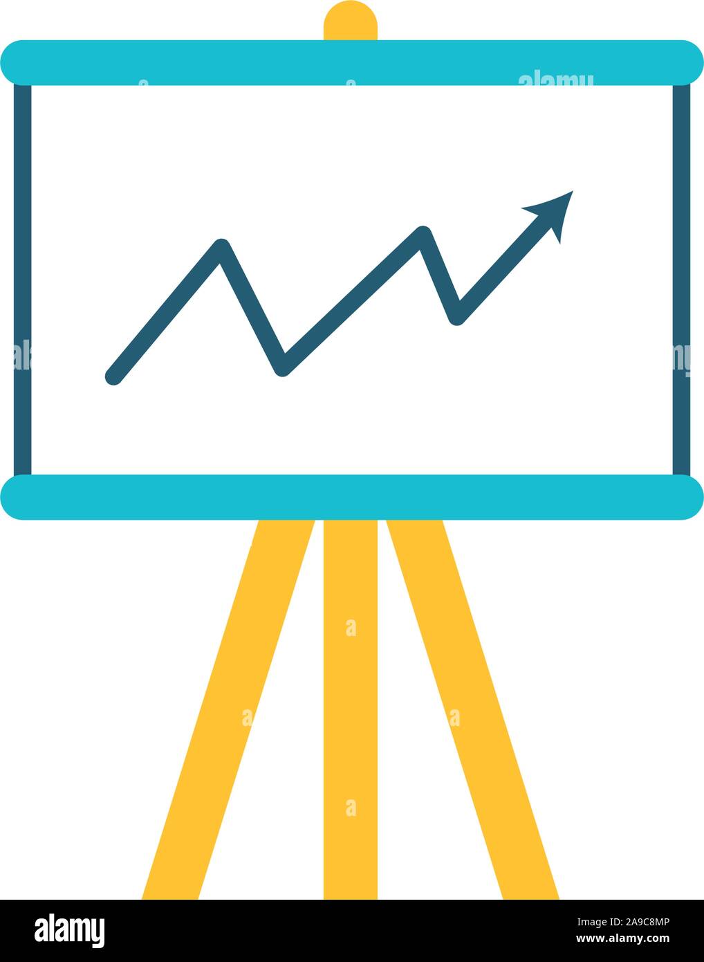 paperboard with statistics arrow up icon Stock Vector Image & Art - Alamy